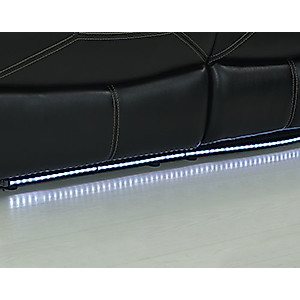 New Classic Furniture Flynn Sofa with Lighted Base, Black