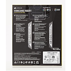 CORSAIR Vengeance RGB RT 32GB (2x16GB) DDR4 3600 (PC4-28800) C16 1.35V Desktop Memory, Black