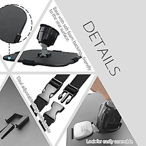 LanChuon Safety Baby Car Mirror for Back Seat, Updated Large and Stable Rear Facing Car Seat Baby in-Sight Shatterproof Mirror with Cloth, Adjustable Double Strip, 11.8 Inch Long