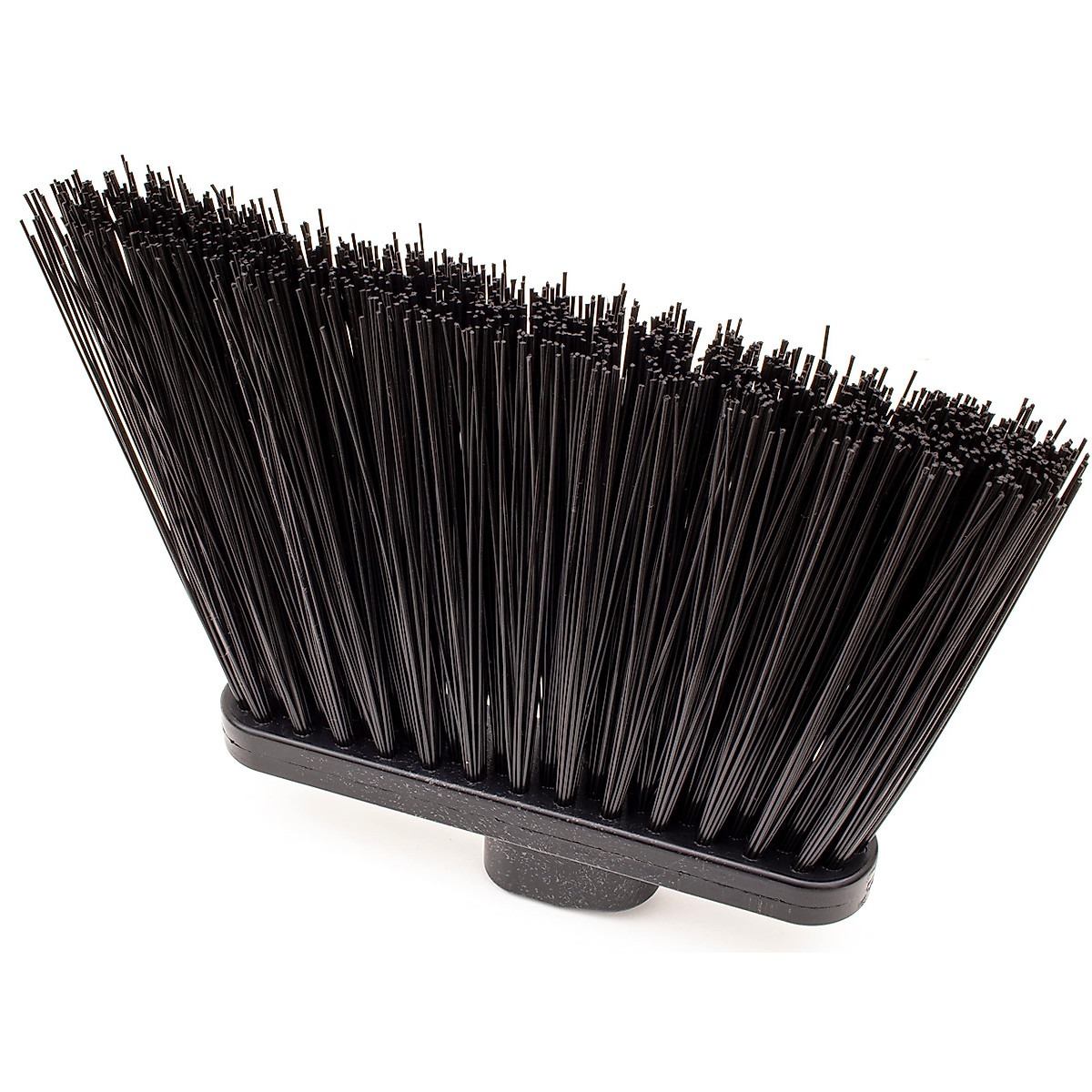 SPARTA Plastic Broom Head, Angled, Un-Flagged for Large Debris Indoor, Outdoor, Home, Restaurant, Lobby, Office, 12 Inches, Black