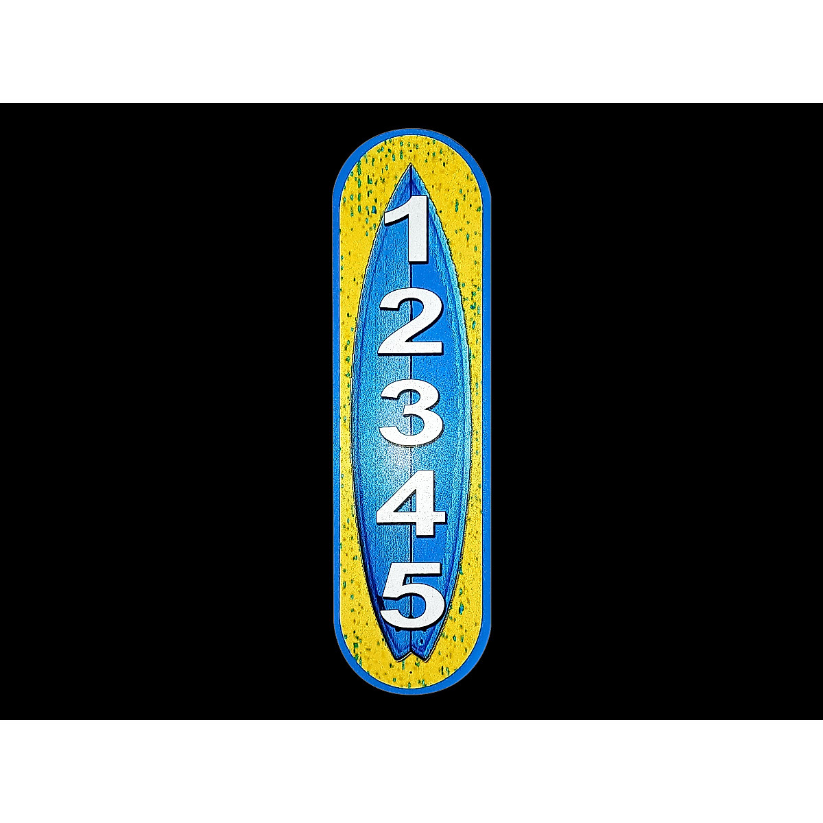 Curb-N-Sign Reflective Vertical Address Plaque, Custom Address Sign for Mailbox, 5x18 inch Sturdy, Durable, Rust Free, UV-proof & water-proof Address Numbers for House (Texas Flag)