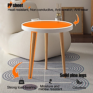 Round Side Table, White Nightstand Coffee End Table for Living Room, Bedroom, Small Spaces, Easy Assembly Modern Home Decor Bedside Table