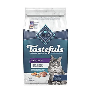 Blue Buffalo Tastefuls Adult 7+ Natural Dry Cat Food, Chicken 7lb bag