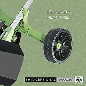 Easy Doze-It 30" SnoDozer Dynamix Grip | Commercial Shovel on Wheels | Snow Mover Scraper for Drive Walk Snow Removal | Made in USA by Vertex | Model EX988.30