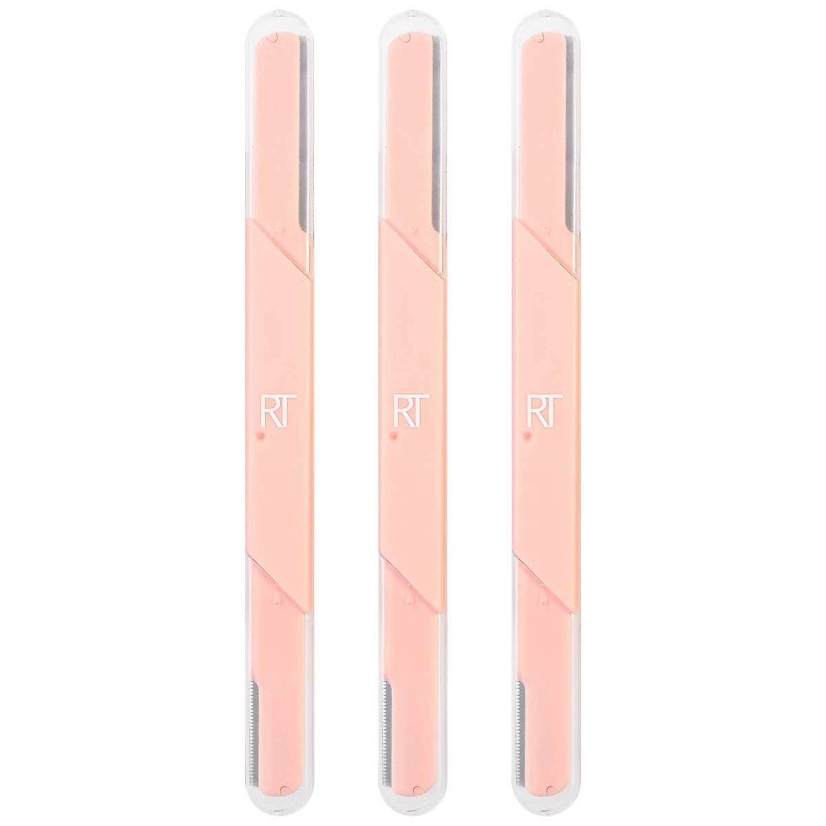Real Techniques Face and Brow Razors, Dual Ended, Exfoliating Dermaplaning, Women's Face Razor, Multipurpose Facial Razors, Precision Trimming for Peach Fuzz, Dermablading, Multiuse, 3 Piece Set