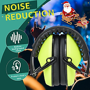 Retevis EHN009 Kids Ear Protection, Foldable Noise Reduction Earmuff with Adjustable Headband, Toddlers Children Autism Headphones,Ear muffs for Football Game, Concerts, Air Shows, Fireworks(Green)