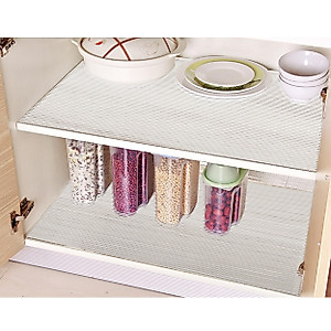 Cabinet Liners for Shelves No Slip Waterproof Refrigerator Drawer Liner 12 Inch Wide X 20 Ft Wide Non Adhesive Clear Shelf Liner for Pantry Cupboard Closet Kitchen Bathroom