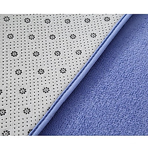 UEAUY Round Rug Solid Thick Non Slip Carpet Soft Plush Fluffy Area Rug for Living Room Bedroom Kids Nursery Room Red 2.6 Feet