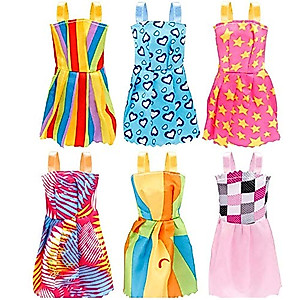 73Pcs Dolls Fashion Set for Dressing up Dolls, Included 18Pcs Wedding Party Outfits Clothes and 55Pcs Doll Accessories Shoes Bags Necklace Girls' Gifts