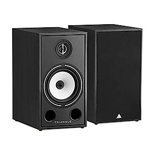 triangle - BOREA BR03 Hi-Fi Bookshelf Speakers - Power handling 100W - Output 90 dB/W/m - Versatile Music and Home Cinema - 206 x 380 x 314 mm - Black (Pair)