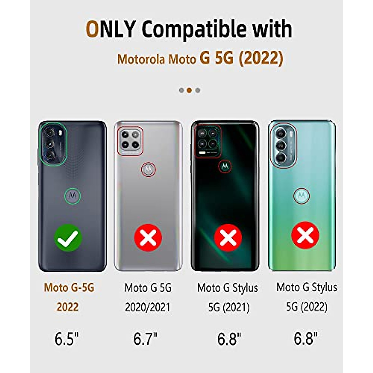 SOiOS for Motorola Moto G-5G 2022 Case: Drop Proof Sturdy Protection Phone Cover with Kickstand Military Grade Rugged Shockproof TPU Matte Textured(NOT 4G)