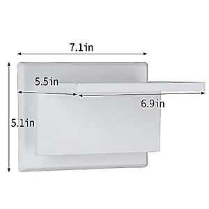 Lustrlach Outdoor Porch Wall Light Fixture Exterior White Modern LED Front Door Light with IP54 Waterproof for Garden Patio Garage,10W 3000K 680LM