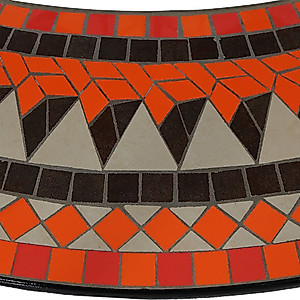 Sunnydaze Large 3-Tier Mosaic Plant Stand - Indoor or Outdoor Metal Corner Flower Pot Shelf - 40" H