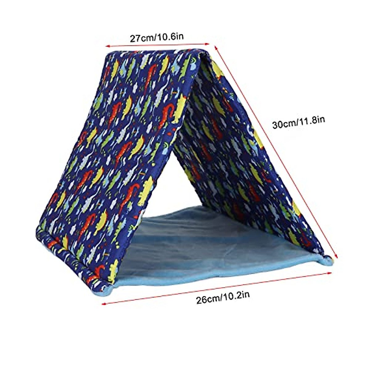 Reptile Sleeping Bed, Soft Warm Cartoon Pattern Lizard Hideout Tent for Pet Reptile Guinea Pig
