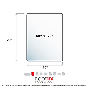 FloorTex 1115020023ER Floor Protection Chairmat, XXL, 60-Inch x79-Inch, Clear