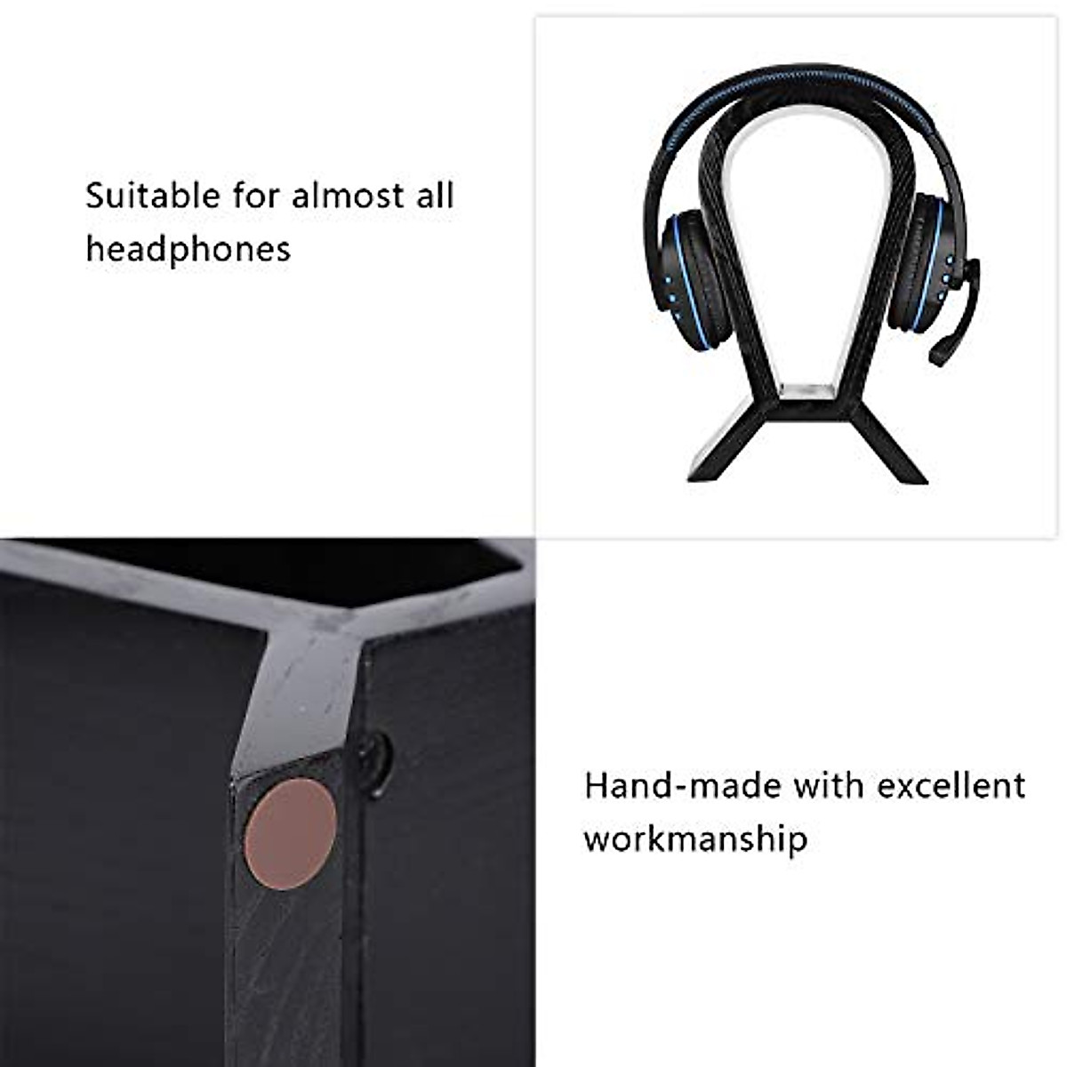 Headphone Rack, Simple Style Desktop Headmount Earphone Stand, Wooden Durable for Gaming Headphone PC Headphone
