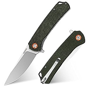 WINWILD Folding Pocket Knife, D2 Blade Micarta Handle,Good for Outdoor Camping Hunting Hiking Survival Indoor and Outdoor Activities Mens Gift