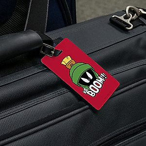 Looney Tunes Marvin The Martian Kaboom Luggage ID Tags Carry-On Cards - Set of 2