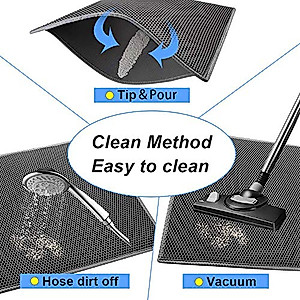 Cat Litter Mat Litter Trapping Mat, 30" X 24" Inch Honeycomb Double Layer Design Waterproof Urine Proof Trapper Mat for Litter Boxes, Large Size Easy Clean Scatter Control