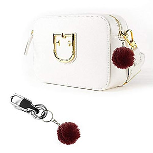 Tongcloud 30pcs Faux Fur Ball Pom Poms Keychains Pom Poms Keychains Fluffy Faux Fur Pompoms Balls for Girls Women Hats Shoes Bags Accessories (15 Colors, 6cm/2.36'')