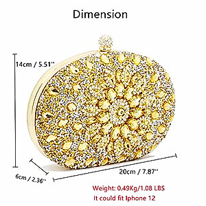 Green Purses for Women,Clutch Purses for Women Wedding Party Rhinestone Evening Bag Bridal Diamond Handbag (green)