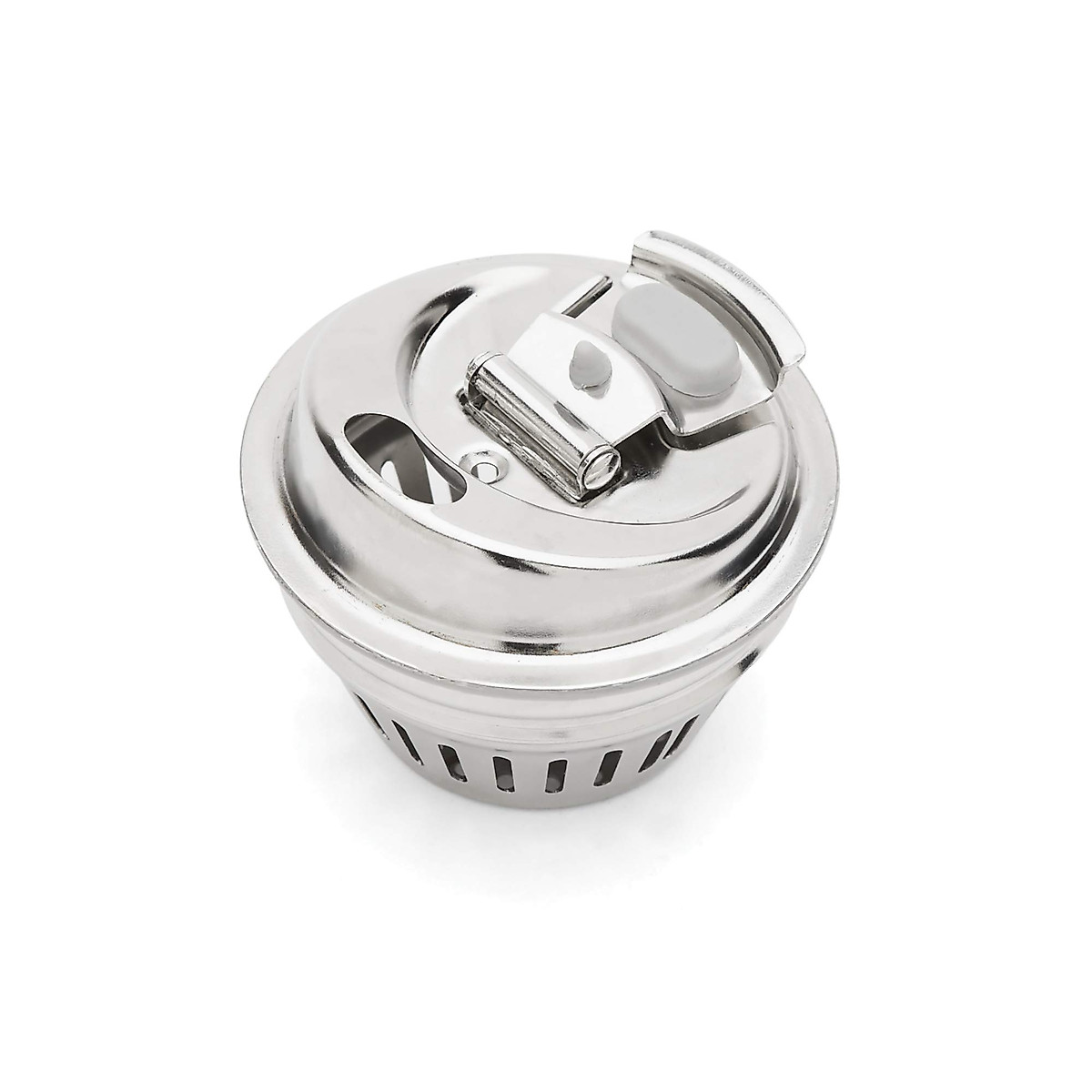 Jarware Stainless Steel 2-in-1 Drink and Fruit Infusion Lid, Regular-Mouth, Silver