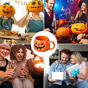 SPEESY Halloween Coffee Mug Pumpkin Coffee Cups Cute Fall Pumpkin Coffee Mug Halloween Coffee Cups Gifts for Women Men