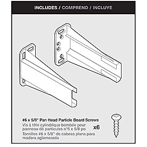 Liberty D688SEC-W-TX Face-Frame Socket Set for Bottom Mount Drawer Slides, White