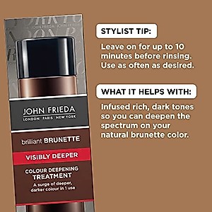 John Frieda Brilliant Brunette Hair Color Deepening Treatment, for Cocoa Infused, Darker Color, 4 oz, with Evening Primrose Oil (Pack of 2)