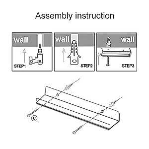 MAJOYLIFE 15 Inch Acrylic Floating Shelves,Clear Wall Mounted Book Shelf,Hanging Display Shelf for Bedroom Bathroom Living Room Office,Drilled and Self Adhesive (1 Pack)