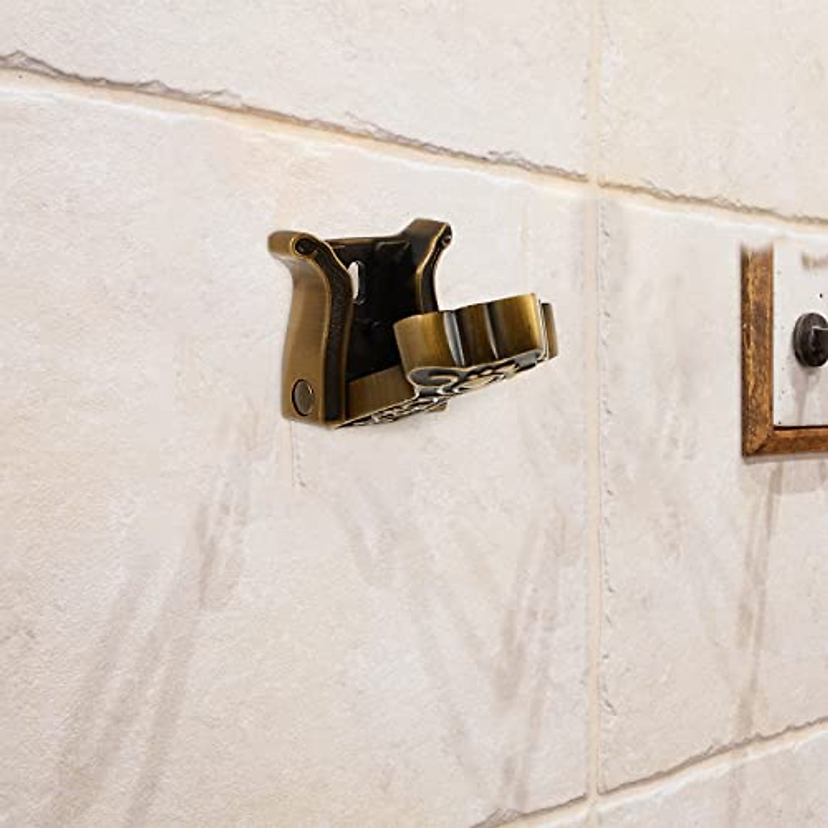 Housoutil 3pcs Bag Purse Hooks Coat Hanger Heavy Light for Cup Retractable Key Retro Towel Brown Hook Duty Kitchen Aluminum Scarf Rack Hooks: Hanging Holder Folding Glass Bathroom Wall