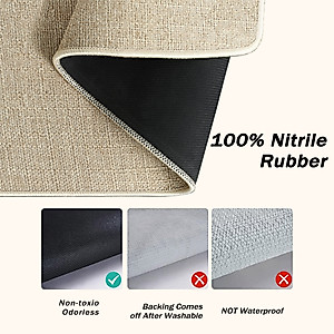 Safarsa Kitchen Mats for Floor Set of 2 Pieces Kitchen Rugs and Mats Non Skid Washable Kitchen Floor Mat(17" Wx30 L+17" Wx 47" L Pink Red Roses Floral)