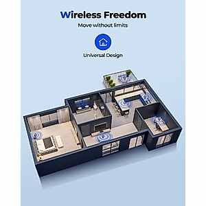 Lygee Desk Fan 3-Speed Oscillating Bladeless Desktop Cooling Fan with Remote, Office Home Bedroom Cooling Companion, Upright Flat-Lying or Wall-Mounted