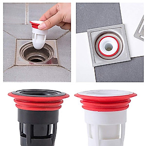 EAJORN Bath Shower Floor Strainer Cover Plug Trap Sink Kitchen Bathroom Water Drain Filter, Black