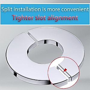 Faucet Escutcheons Stainless Steel Round Escutcheon Plate 1 Inch, Split Flange Plumbing Cover Plates (Silver-22mm, 4 pieces)