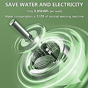 Portable Washing Machine and Dryer Combo, 8L Mini Folding Washing Machine Portable with Disinfection Function, Small Portable Washer and Dryer Combo for Apartments, Dorm, Camping, RV, Travel Laundry