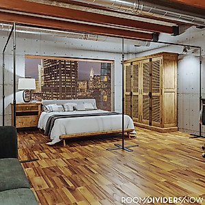 Room/Dividers/Now End2End Divider Stands - Sizes from 4ft to 48ft Wide, Black, Silver, White (Black, 7ft 6in to 12ft) (Modern)