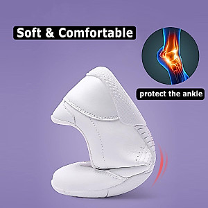 Meidiastra Cheerleading Shoes for Women Girls White School Cheer Shoes Gymnastics Tumbling Shoes Cheerleading Dance Shoes Training Sneakers White 40