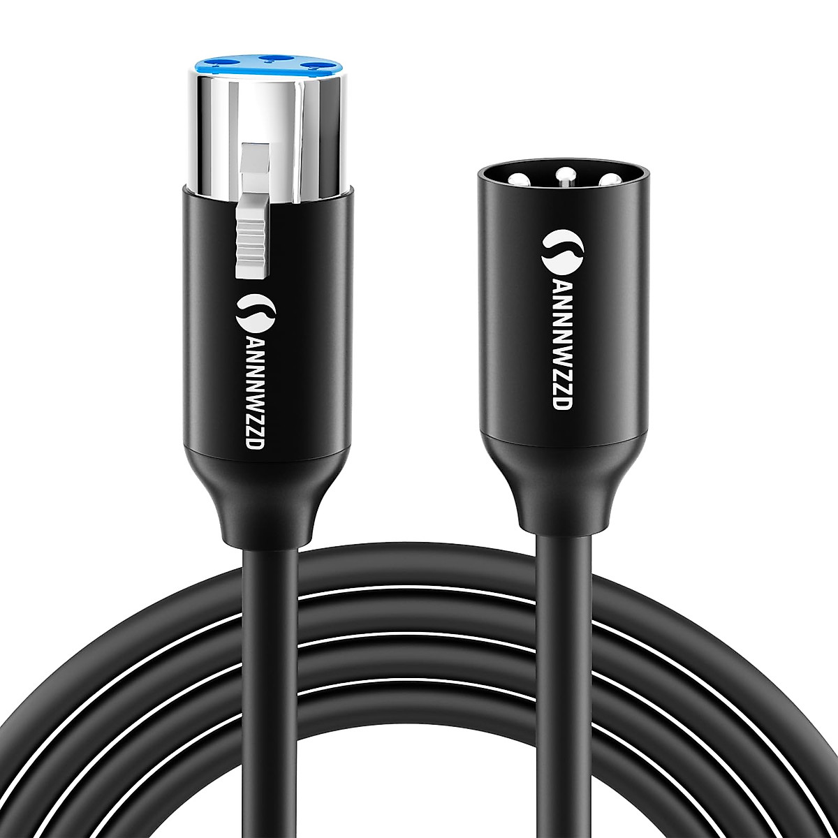 ANNNWZZD XLR Cables, Microphone Mic Cable for Studio Recorder, Amplifier, Mixer, Speaker, Professional Recording, Live Stage 6ft/2m