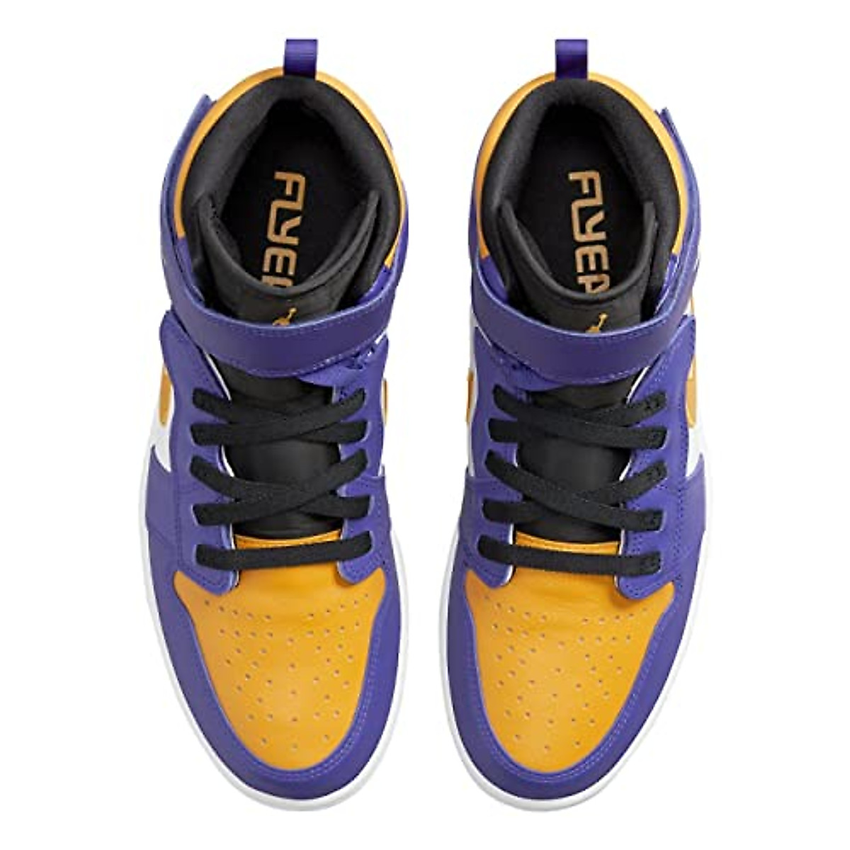 Nike Men's Air Jordan 1 Hi Flyease Sneakers, Dark Concord/Taxi-White-Black, 11