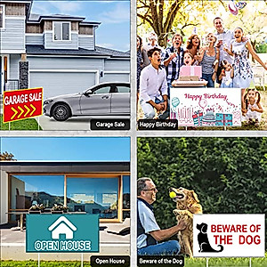 Gtongoko 25 Pack H Frame Yard Sign Stakes Metal, 16.5" x 7" Heavy Duty 9 Gauge Yard Sign Stands for Advertising Board, Sign Holder Custom Garage Sale Sign