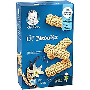 Gerber Toddler Lil' Biscuits (Vanilla Wheat Lil Biscuits, Pack of 4)