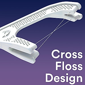 DenTek Cross Flosser Plaque Control Floss Picks, X-Shaped Floss, 75 count
