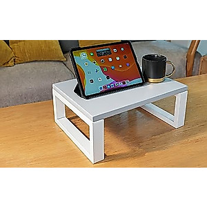 CONSDAN Step Stool with Metal Frame, Solid Hardwood Step Stool for Toddler/Kids/Adult, Portable Step Stool for Bedroom Bathroom-Grey