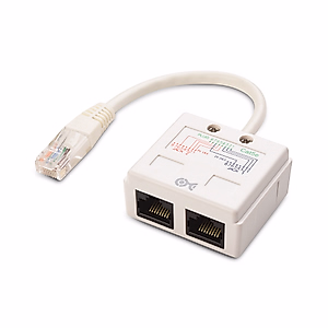 Cable Matters Ethernet Cable Share Kit in White up to 100 Mbps - Check The Connection Diagram Before Purchasing - This is NOT a Two-Pack - Must Be Used in a Pair