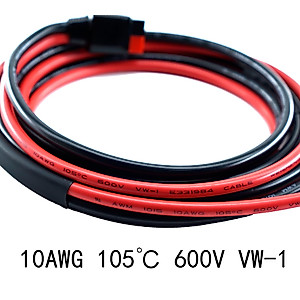 iHaospace Solar to Anderson Connector Extension Cable 12FT 10AWG Anderson Solar Adapter Cable 3.65m Compatible with Jackery Goal Zero Yeti Portable Power Station Solar Generator Panel Battery