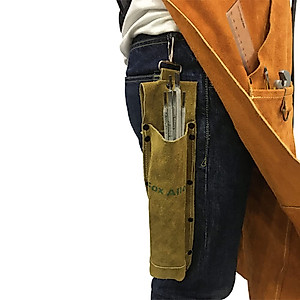 Leather Welding Rod Bag,Leather Rod Holder Welding Electrode Storage Can Welding Tools Rod Bag