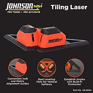 Johnson Level & Tool 40-6624 Tiling Laser, Red, 1 Laser