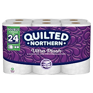 Quilted Northern Ultra Plush Toilet Paper, Double Rolls, 12 Count of 176 3-Ply Sheets Per Roll, 12 Count (Pack of 1)