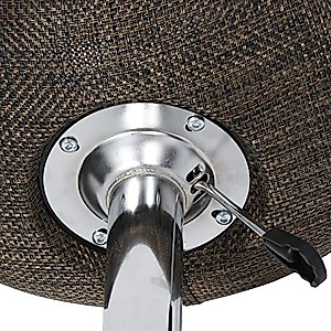 ZenStyle Set of 2 Rattan Style Open Back Swivel Barstool Height Adjustable Brown Wicker 360° Swivel Patio Bar Stool for Indoor and Outdoor